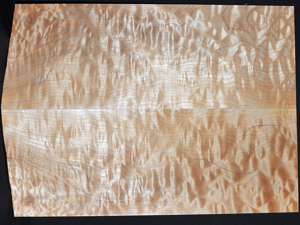 QM652 - Quilted Maple Set - 3/8 x 15 1/4 x 21 1/2" $98