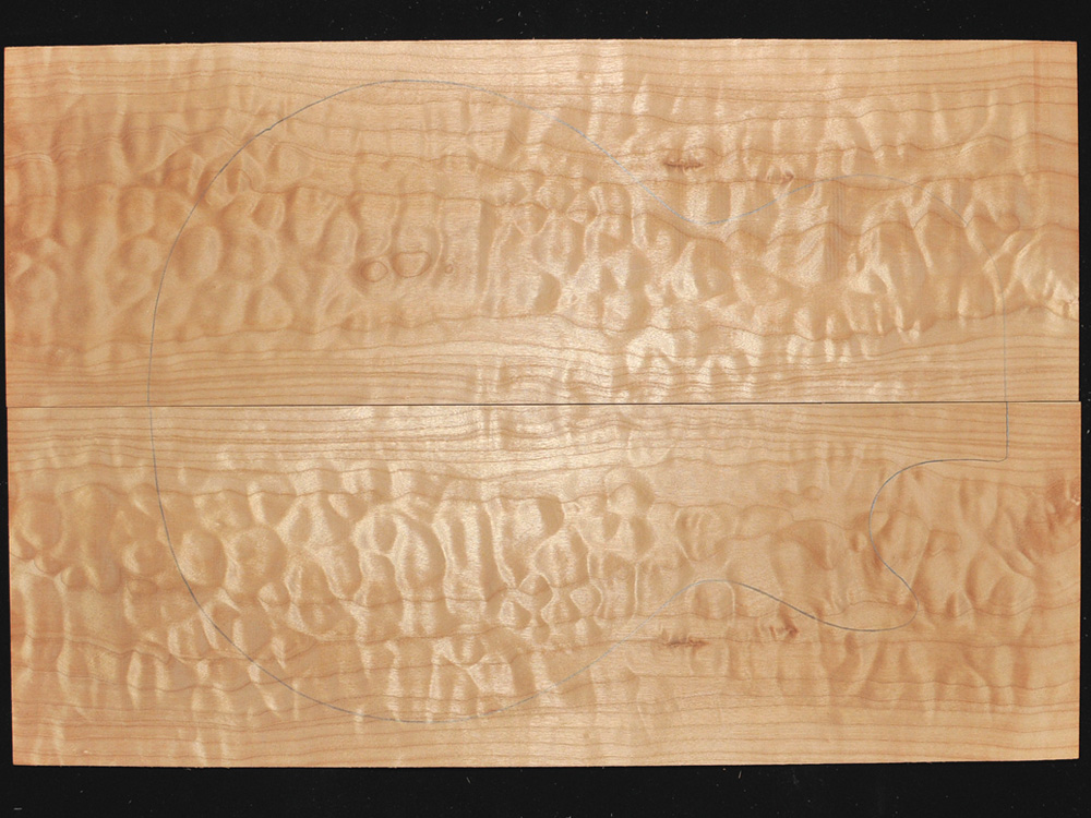 QM671 - Quilted Maple Set - 1/2 x 14 7/8 x 22" $145