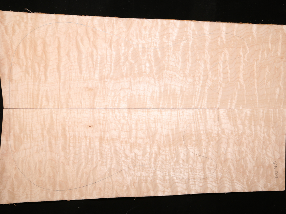 Bookmatched Guitar Tonewood Top Sets, Curly Maple, Quilted Maple, Koa