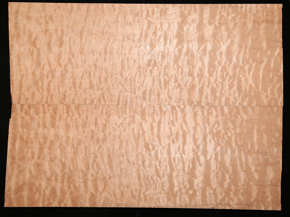 Bookmatched Guitar Tonewood Top Sets, Curly Maple, Quilted Maple, Koa