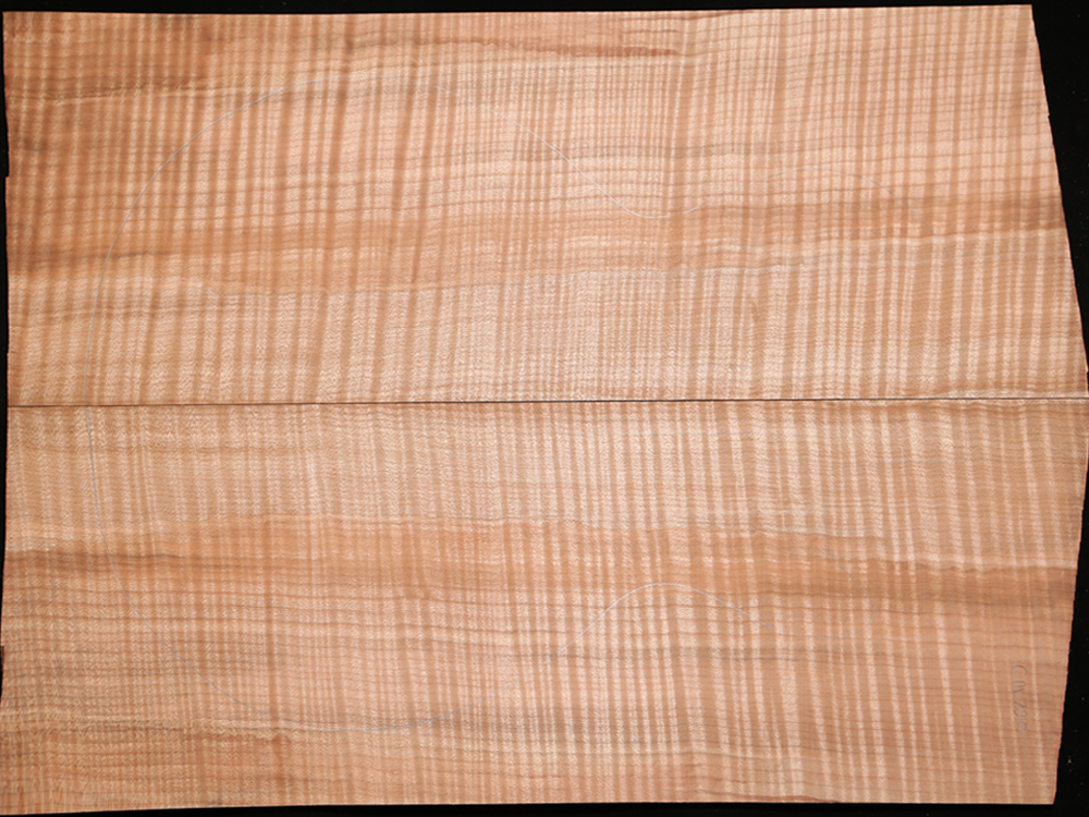 Bookmatched Guitar Tonewood Top Sets, Curly Maple, Quilted Maple, Koa