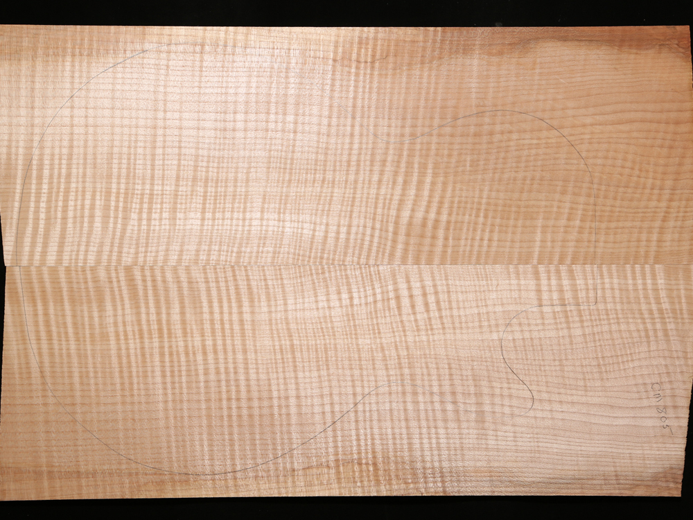 Bookmatched Guitar Tonewood Top Sets, Curly Maple, Quilted Maple, Koa