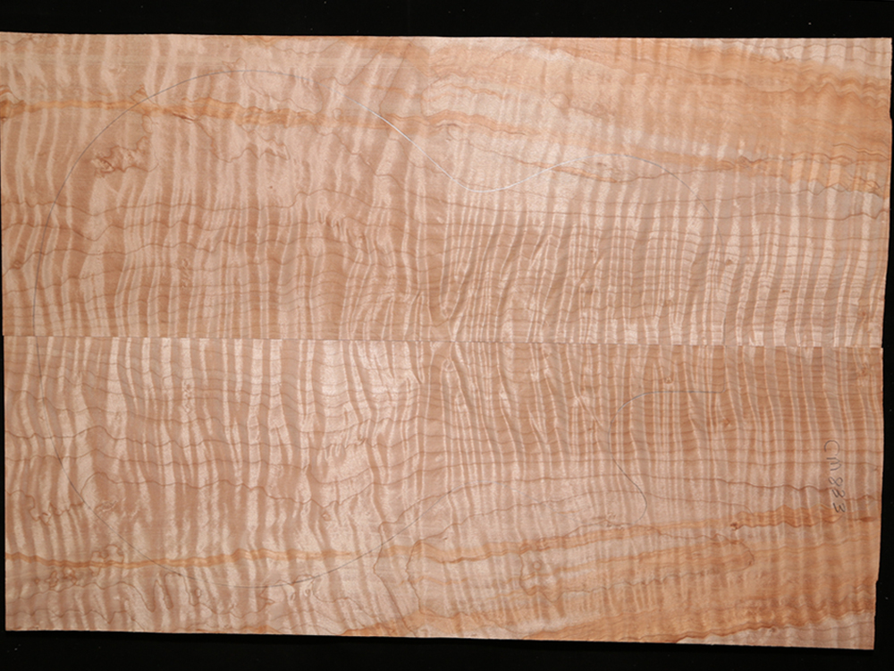 Bookmatched Guitar Tonewood Top Sets, Curly Maple, Quilted Maple, Koa