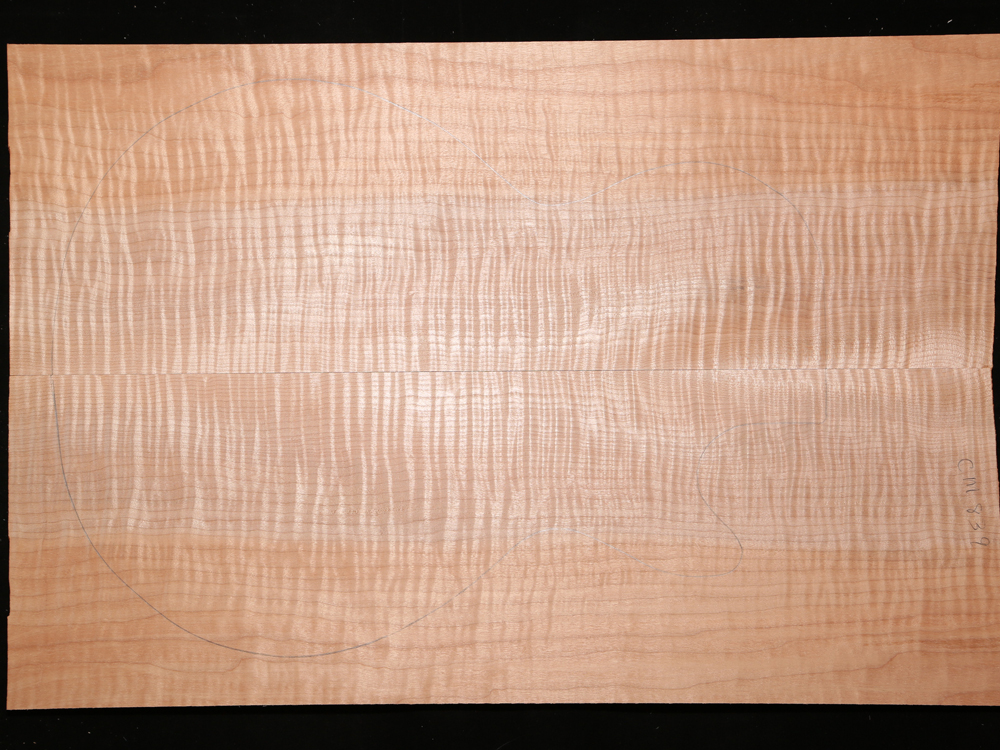Bookmatched Guitar Tonewood Top Sets, Curly Maple, Quilted Maple, Koa